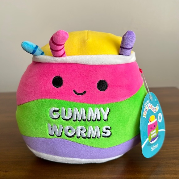Squishmallows | Toys | Silver The Gummy Worms Squishmallow 75 Junk Food ...